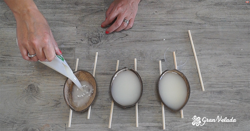 Velas de coco hechas en casa, aroma para tu hogar.