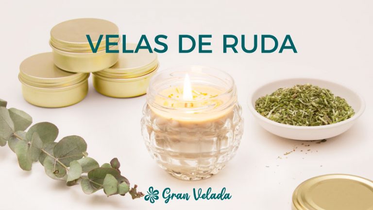 Velas de ruda para rituales y ambientador de hogar