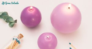 Hacer velas moradas redondas en casa con paso a paso