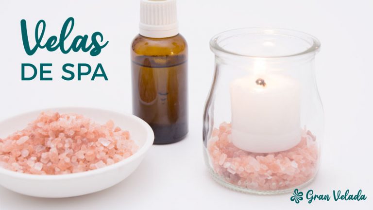 Velas de spa caseras con aceites esenciales y decorativas