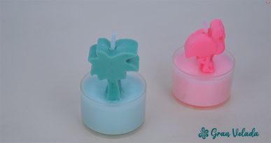 Mini velas decorativas de colores y aromáticas DIY