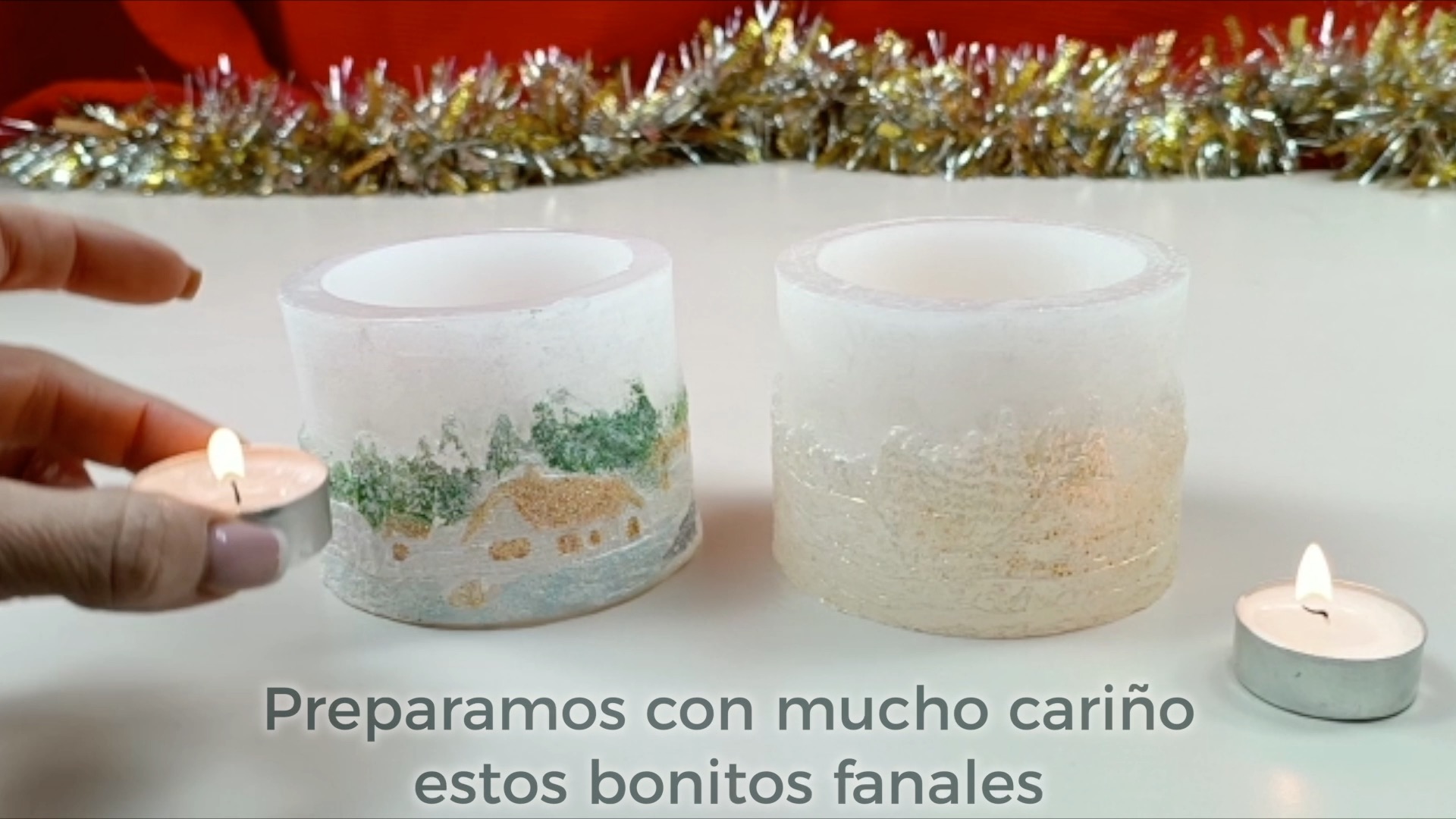 Aprende como hacer un precioso fanal navideño, facilmente.. - Hacer Velas